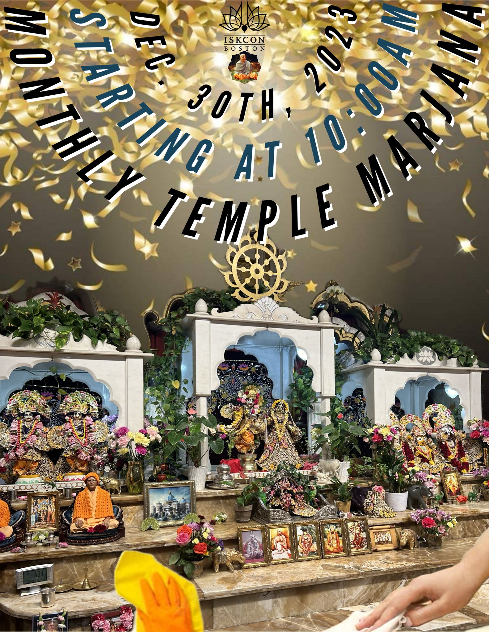 Monthly Cleaning of the Temple | Dec 30, 2023 | ISKCON Boston