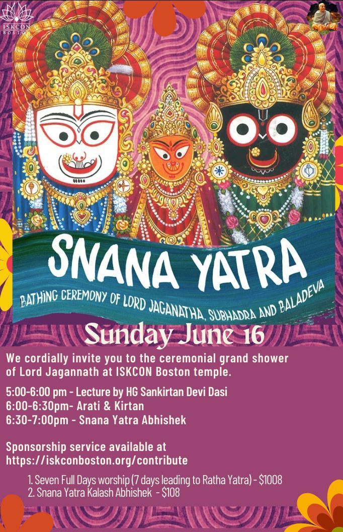 2024 Boston Snana Yatra | June 16 | Sunday | ISKCON Boston